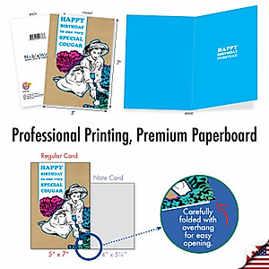 0778 Cougar Unique Funny Birthday Card with Envelope