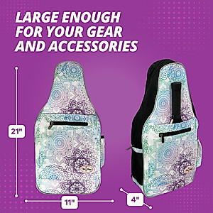 Taboo Fashions Pickleball Backpack for Women - Ladies Pickleball Bag with Front Pocket for Paddles, Padded Straps, and Water Bottle Holder - Stylish Pickleball Paddle Bag for Women (Mandala Dreams)