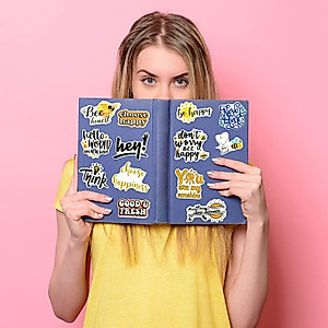 LIFEBE 250Pcs/Pack Inspirational Stickers for Water Bottles, Motivational Stickers for Teens, Students, Teachers, Employees, Vinyl Waterproof Durable Laptop Sticker Decals for Computer