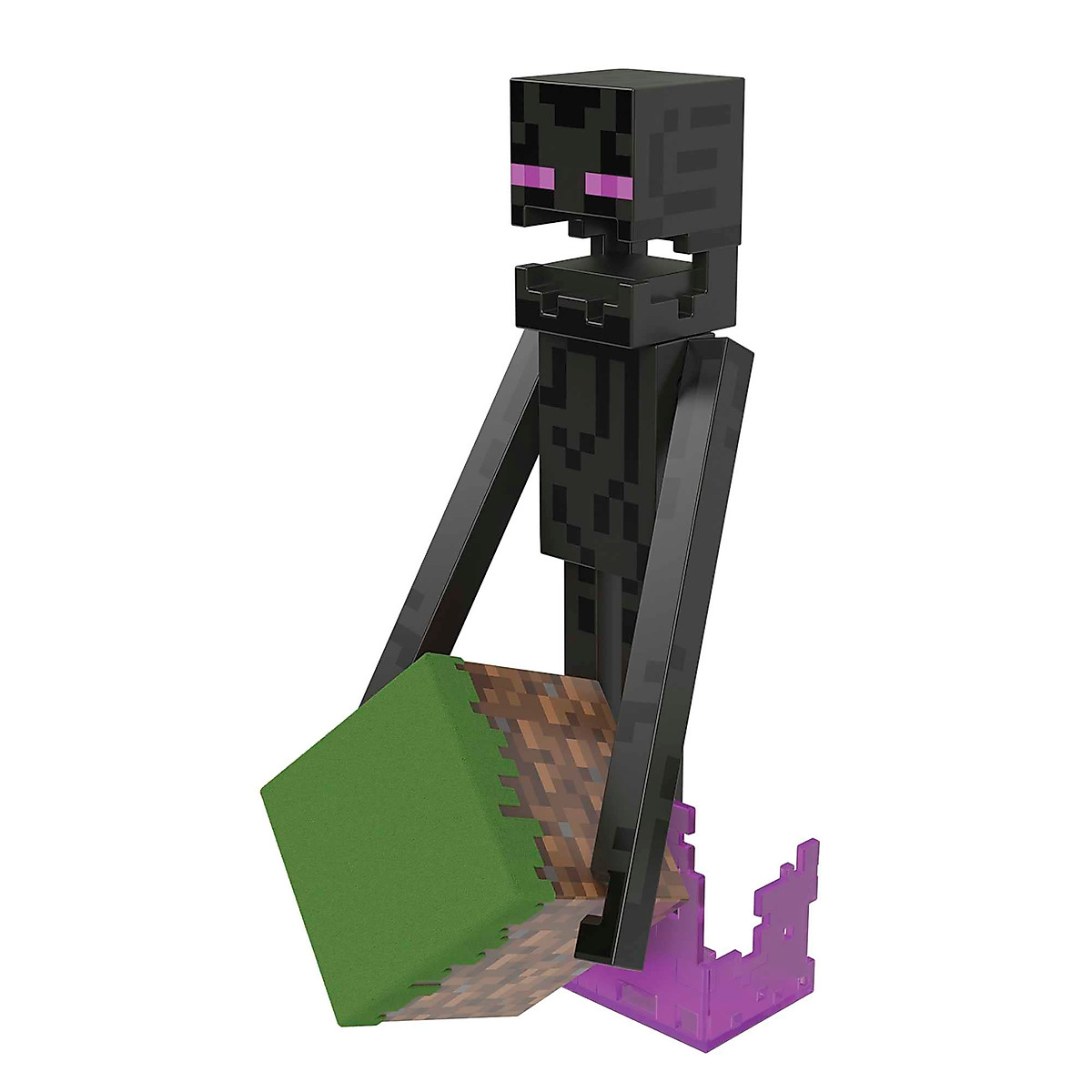 Mattel Minecraft Diamond Level Enderman Action Figure & Die-Cast Accessories, Collectible Toy Inspired by Video Game, 5.5 inch