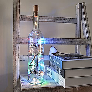 BESTSWEETIE 21st Birthday Gifts for Her, 21st Birthday Decorations for Her 21st Birthday Gifts, 21st Birthday Decorations, 21 years old Birthday Gifts for Her Lighted Wine Bottle