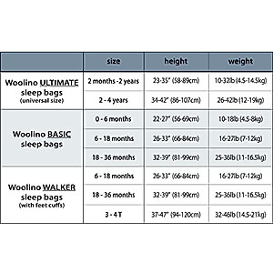 Woolino Merino Wool Baby Sleep Sack - 4 Season Basic Sleep Sack for Baby - Two-Way Zipper Sleeping Bag for Infants - Baby Wearable Blanket - 6-18 Months - Night Sky