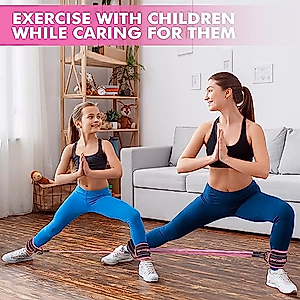 HOXWC Ankle Resistance Bands with Cuffs, Ankle Bands for Working Out, Ankle Resistance Band for Leg, Booty Workout Equipment for Kickbacks Hip Fitness Training, Exercise Bands for Butt Lift Women