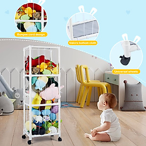 MIDOGAT Large Stuffed Animal Storage Zoo, Stuffed Animal Holder, Stuffed Animal Storage for Playroom, Bedroom, Nursery(Large)