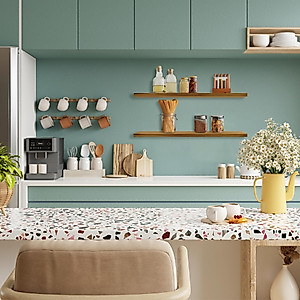 ILOT Teak Wood Floating Shelves Perfect for Bathroom Décor Pack of 2 Wooden Wall Shelves for Bedroom Living Room Kitchen Simple Minimalist Home Décor 36” x 6.7”