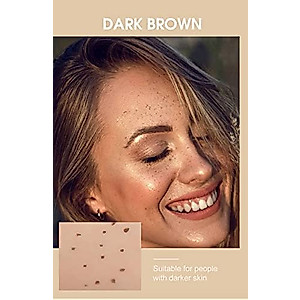 Freckle Pen,2 Colors Natural Lifelike Fake Freckles Makeup Pen,Magic Freckle Color Makeup Tool(Dark Brown+Light Brown)