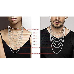 Miabella Italian 925 Sterling Silver 3.5mm Curb Cuban Link Chain Necklace, Solid Diamond Cut Sterling Silver Chain for Men Women Made in Italy (Length 16 Inch (X-Short))