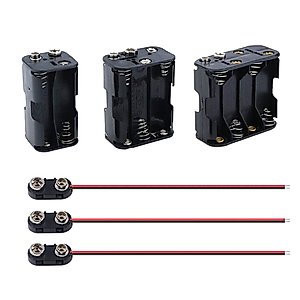3Pcs 4/6/8 X 1.5V AA Battery Holder with Standard Snap Connector