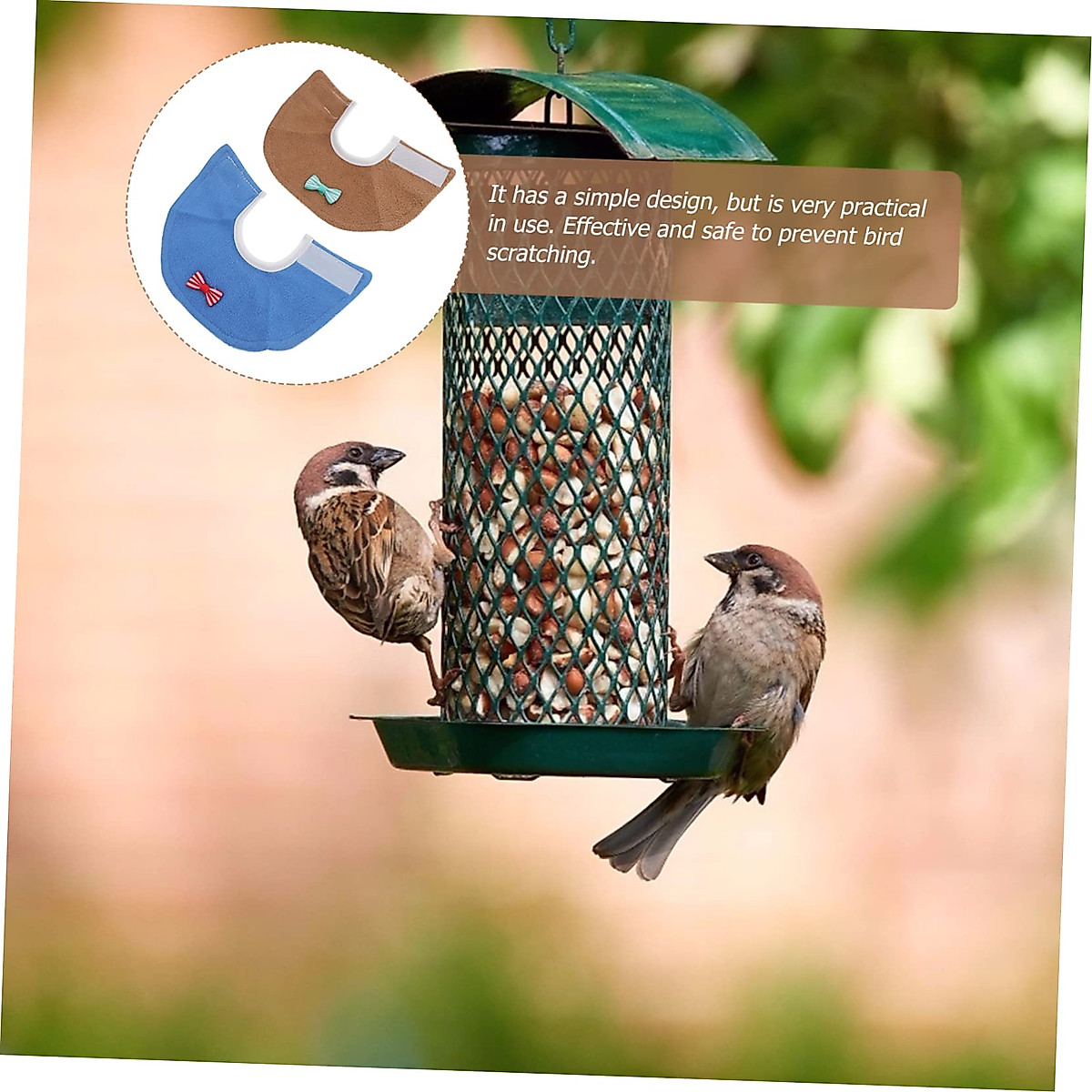 DOITOOL 6 Pcs Collar Bird Cone Parrot Accessories Puppy Healing Cone -Pecking Neck Ring Protective Neck Ring Pet Bird Supplies Parrot Neckband Cockatiel Small Dog Felt Cloth Protector