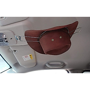 GEEDAR 2 Packs Cowboy Hat Rack for Trunk, Cowboy Hat Holder for Car, Saver Hat Clip for Western Hats Sliver