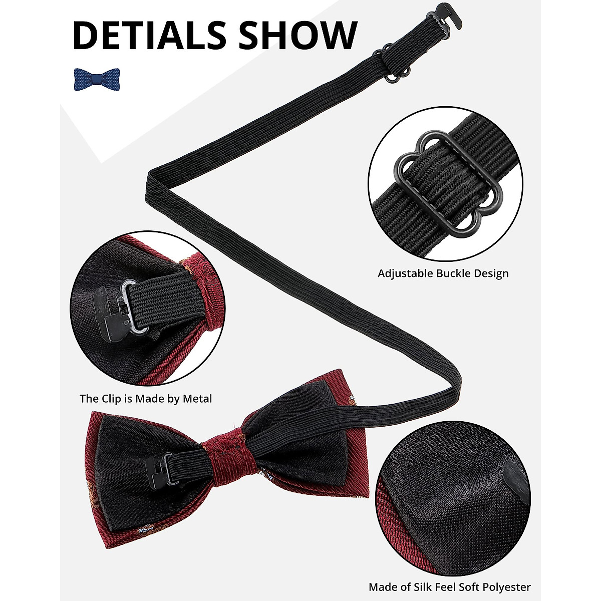 Zhanmai 20 Pcs Boys Bow Ties Pre-tied Bow Ties Bulk with Adjustable Neck Band for Kids Wedding Birthday Party(Cute Style)