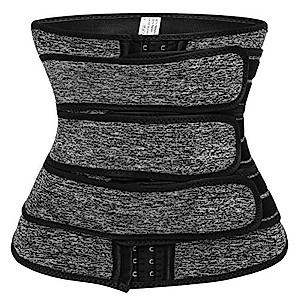 Women's Waist Trainer Corset Trimmer Belt Slimming Body Shaper Sports Girdle Waist Cincher Shapewear Grey