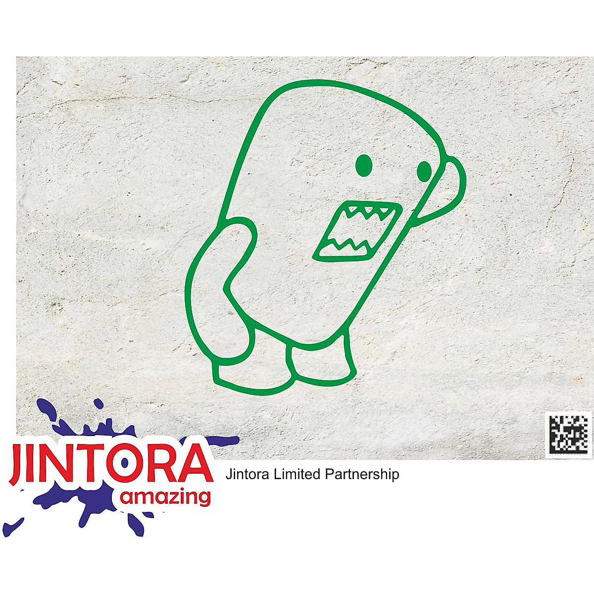 JINTORA Sticker - Decal - JDM - Die Cut - domo kun Sideways - 153x99 mm - JDM - Die Cut - Car - Truck - Bus - Window - Laptop - Coach - Rear Window - Green