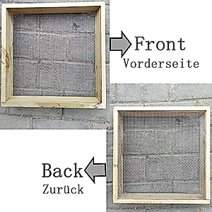 ZYSM Sifter for Garden, Hand Held Multi-Purpose Wood Compost Soil Screen Dirt Cedar Garden Sifter for Compost Sifting Soil, Dirt, Peat Moss and Potting Soil 01