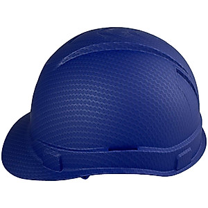 Pyramex Ridgeline Cap Style Hard Hat 4 Point Ratchet Matte Blue Pattern