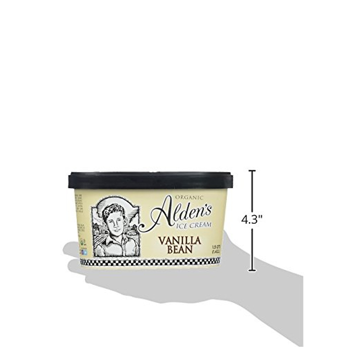 Alden's, Organic Vanilla Bean Ice Cream, 48 oz (Frozen)