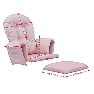 Rejoice Home Atoll Glider Rocking Chair Replacement Cushion Set - Pink Swirl One Size