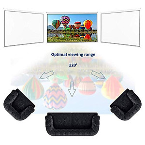 LDCHNH Manual Pull Down Projector Screen 120 inch 4:3 Widescreen Retractable Auto-Locking Portable Projection Screen