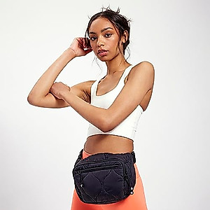 Vera Bradley Women's Featherweight Belt Bag Sling Crossbody, Black, One Size