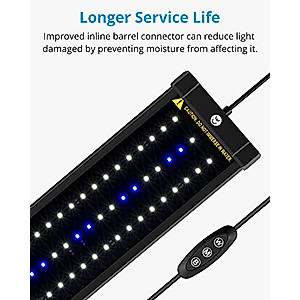 NICREW ClassicLED Aquarium Light, Fish Tank Light with Extendable Brackets, 48-Inch, 32 Watts