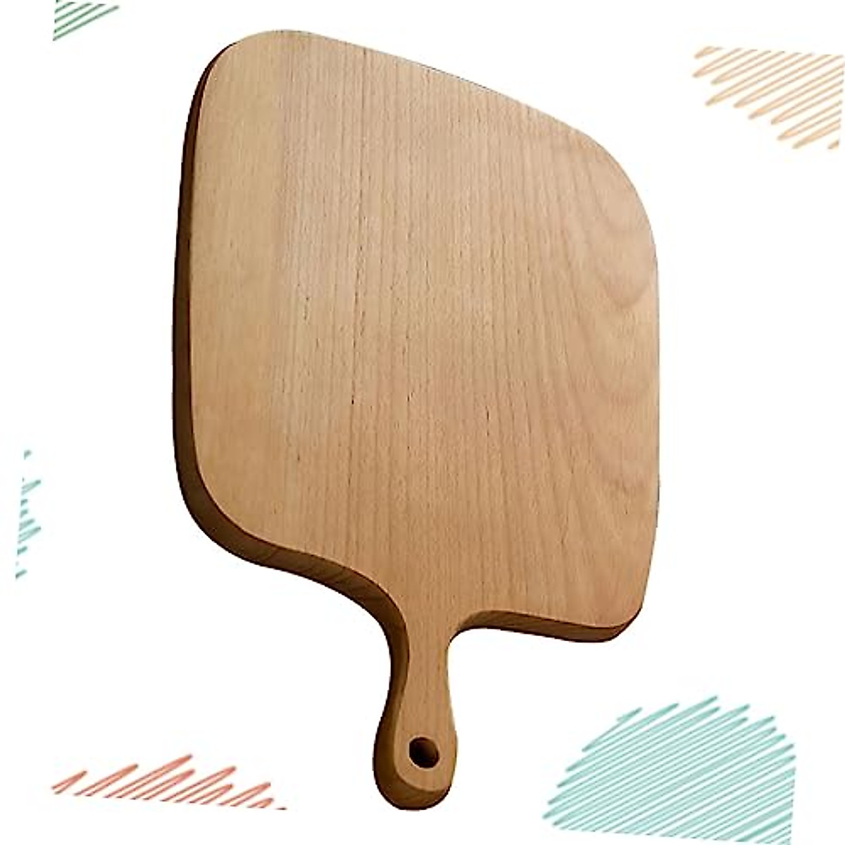 BESTonZON 1pc Wood Serving Tray Large Cutting Board Wooden Serving Tray Mincing Board Breadboard Chopping Block Bamboo Khaki Wooden Chopping Board Cutting Block for Kitchen Cheese Platter