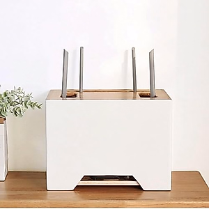 Router Storage Wall Shelf WiFi Set Rack Top Hanging Boxes Power Cord Socket Finishing Box Desktop Multi-Function Display Stand for Home and Office