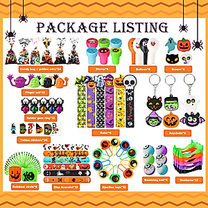 Thuodo 162 PCS Halloween Party Favors for Kids Halloween Toys Bulk Trick or Treat Goodie Bag Fillers Halloween Party Supplies School Classroom Prizes Carnival Gifts