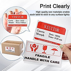 Compatible Brother DK-2251 Continuous Length Label Black/Red on White Paper Tape DK-22251 Replacement for Brother QL-820NWB QL 810W QL800, 2.4”x 50” , 6 Rolls + 1 Refillable Cartridges