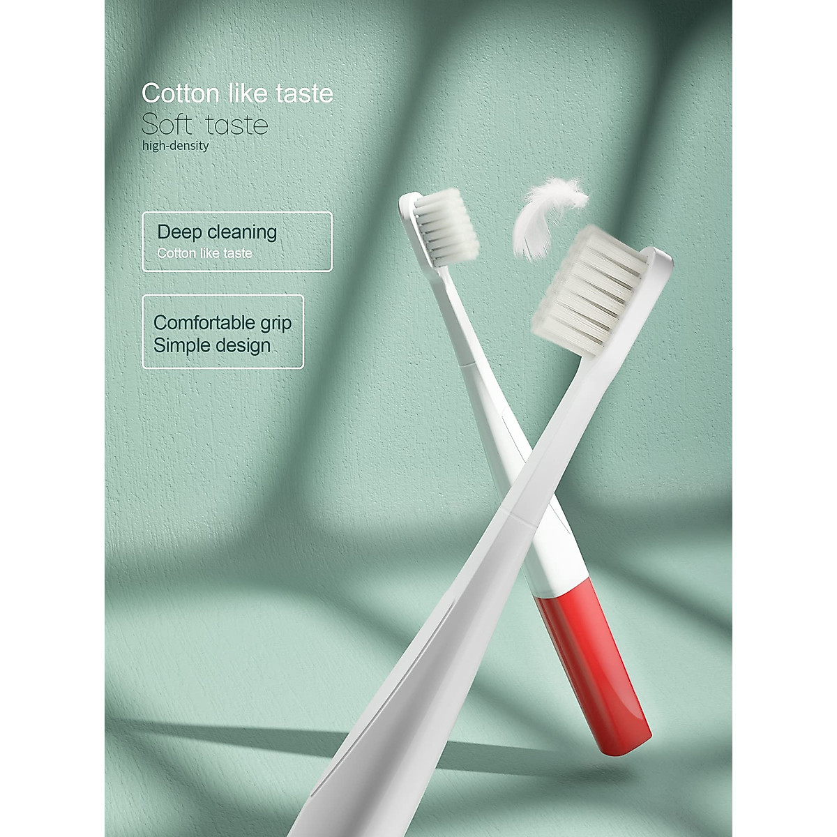 Blenpapa Kids Sonic Electric Toothbrush with Battery Powered 31000VPM High Vibration, Soft Bristles, Red