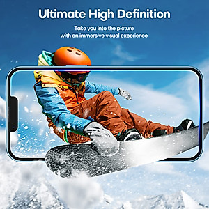 TAURI Designed for iPhone 13 Pro Max Camera Lens Protector with 3 Pack Tempered Glass Screen Protector 6.7 Inch, HD Clear Scratch Resistant 9H Hardness Case Friendly