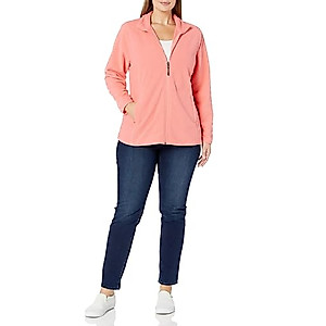 Amazon Essentials Women's Full-Zip Polar Fleece Jacket - Discontinued Colors, Coral Pink, Small