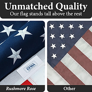 American Flags for Outside 3x5-100% MADE IN THE USA -Indestructible Durable Outdoor Heavy Duty Spun Polyester -US Flags 3x5 Outdoor -American Flag Sewn Stripes and Embroidered Stars - FMAA Certified