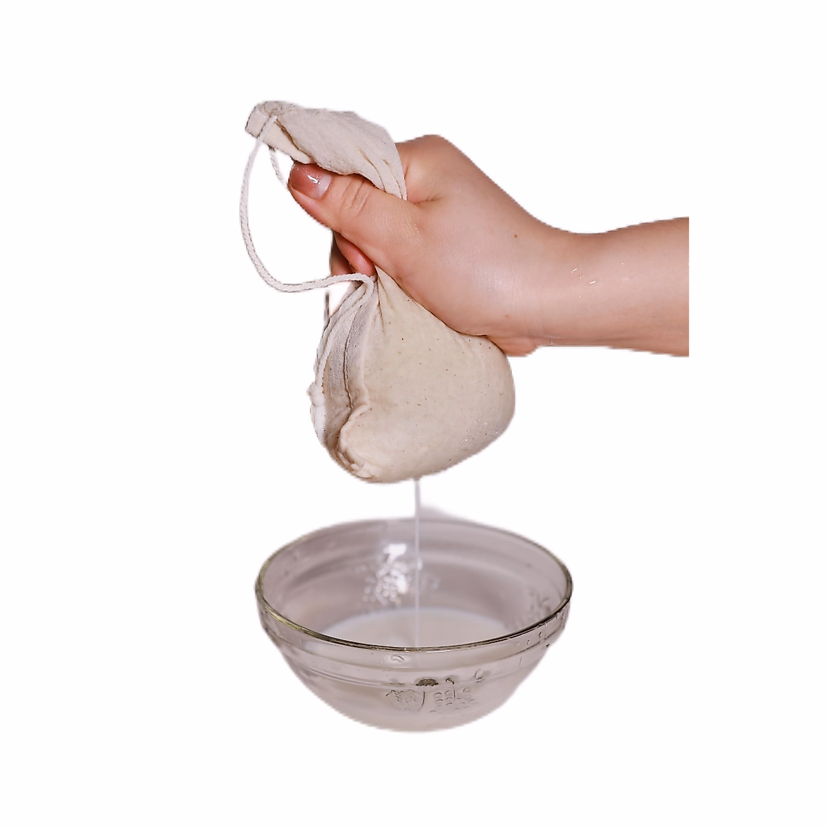 20pcs of Washed Organic Cheesecloth Bag for Straining Food,Yogurt,Juice,Cold or Hot Brew Coffee & Tea,Soup,Butter,Wine,Nut Milk,7x11inches,Natural color