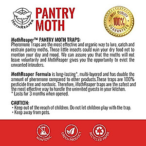 Pantry Moth Glue Traps for House Pantry, Pantry Moth Traps for Food and Cupboard Moths, Pantry Moth Trap 6-Pack, Pantry Moth Traps with Pheromones Prime Pest and Pantry Moth Pheromone Trap