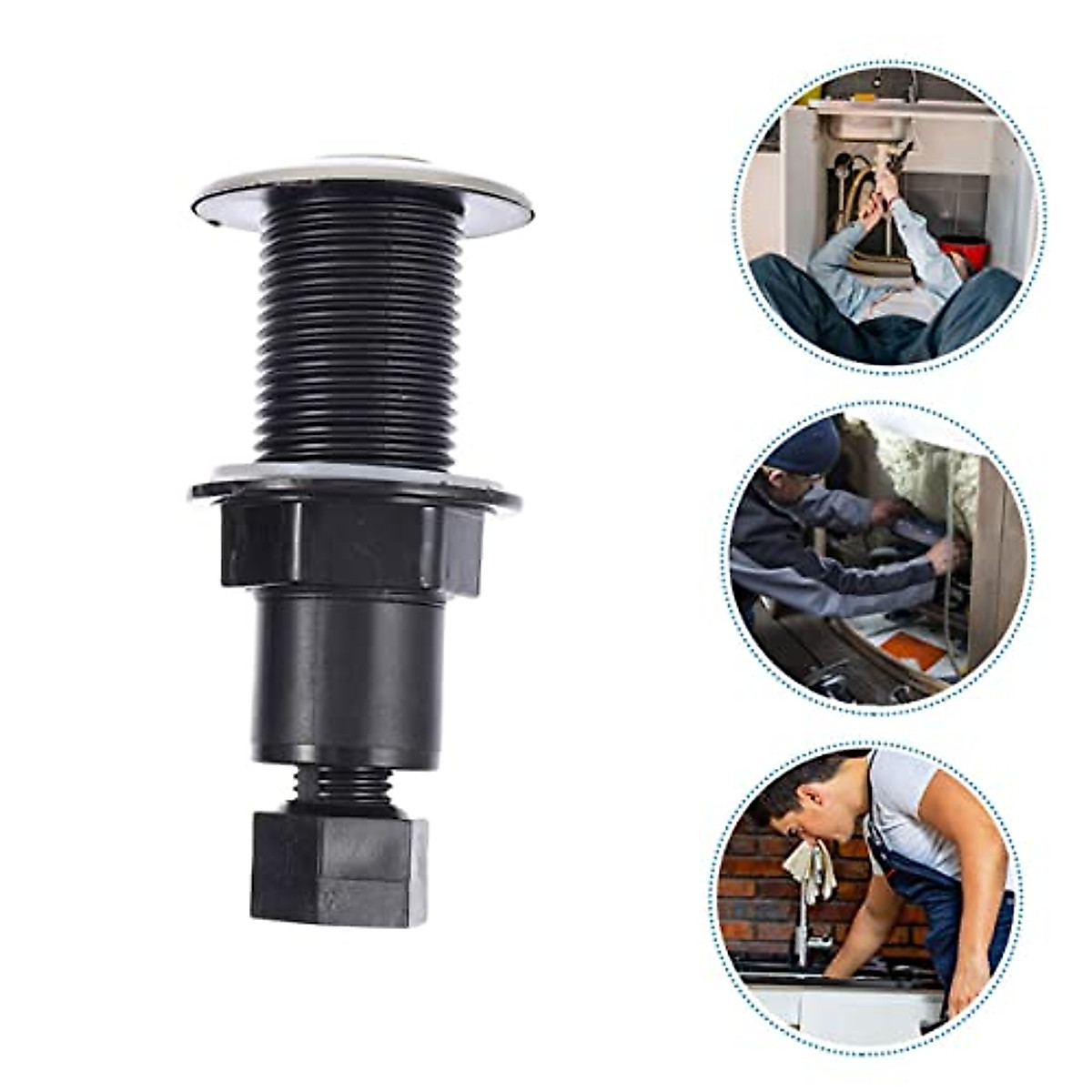 WOONEKY Kitchen Air Switch Simple Installation Bathtub Professional Garbage Disposal Garbage Disposal Supplies Garbage Disposal Replace Disposal Air Trash Disposal Spa Tub Plastic Black