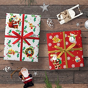 268Pcs Christmas Stickers, 16 Sheets Santa Stickers for Kids, Christmas Window Stickers for Christmas Cards Envelopes Scrapbooking DIY Arts and Crafts