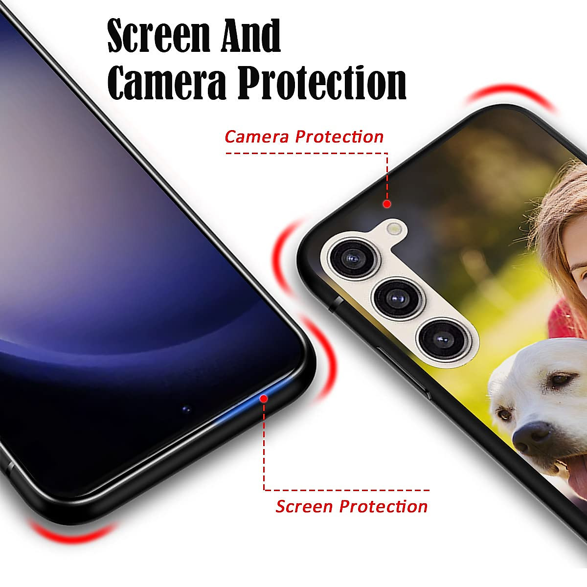 Personalized-Customm Phone Case for Samsung Galaxy s23 Plus with Picture Photo Text Name - Customized s 23 Plus Cellphone/Smartphone/Mobilephone Soft Thin Cover (Black)