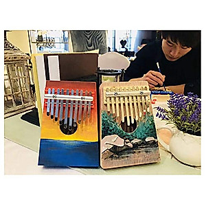 YiPaiSi 10 Keys Kalimba Thumb Piano, Portable Likembe, Mbira Finger Piano, Kalimba Sanza Finger Hand Thumb, Birthday Gift For Kids Adult Beginners