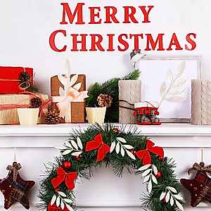 Sggvecsy 40 Pieces Artificial Glitter Leaf White Glittered Spray Picks 13’’ Fake Floral Leaf Branches Xmas Decoration for Christmas Tree DIY Wreath Crafts Gift Home Garden Decoration(White,40 Pieces)