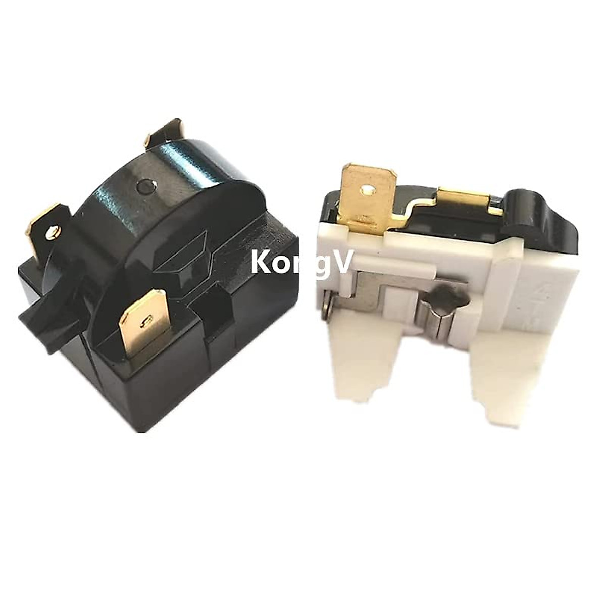 Compressor 4.7 Ohm 3-Pin PTC Starter/Start Relay and Overload Kit Compatible with Mini Fridges, Compact Refrigerators, Beverage & Wine/Beer Coolers, Deep Freezers, Beer/Wine Refrigerators