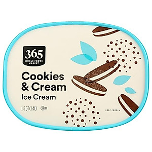 365 by Whole Foods Market, Ice Cream Cookies And Cream, 1.5 Quart