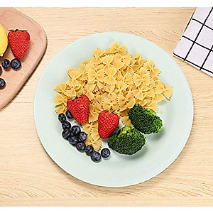 LuckyZone 11inch/5pcs Wheat Straw Plates - Reusable & Unbreakable Plate - Dishwasher & Microwave Safe - Perfect for Dinner Dishes - Healthy, Lightweight, BPA Free & Eco-Friendly (5 colors)