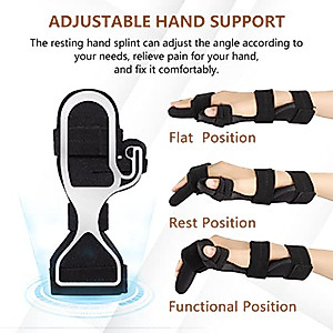 Resting Hand Brace, Soft Stroke Hand Splint Night Support for Men and Women, Hand Rest For Arthritis, Tendonitis, Carpel Tunnel Syndrome, Metacarpal Breaks, Flexion Contractures (S/M)