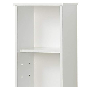 Zenna Home Drop Door Over the Toilet Bathroom Spacesaver, Bath-Storage Shelves, White