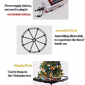 WESTN Rail Toys Electric Train, Xmas Tree Decoration, Holiday Train Electric Toy, 35.64 Inch Diameter, Electric Train Set with Sound and Light, Hanging Tree, Xmas Decoration Gift