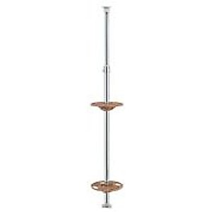 Lazy Susan Hardware Components Full Round Hardware Set for Dependently Rotating Susans, 2-Shelf Full Round Hardware Set, 3/4" Dia. Shaft, 24"-31" H Dimensions, Plastic finish
