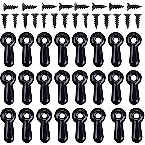 Picture Frame Turn Button Fasteners Set, 100 PCS Picture Frame Backing Clips Photo Frame Hardware Clips with 100 Pieces Screws for Hanging Pictures, Photos, Drawing by PinCute (Black)