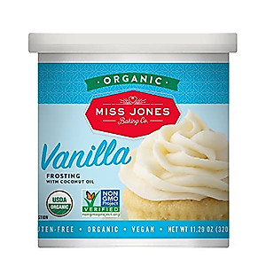 Miss Jones Baking Organic Buttercream Frosting, Perfect for Icing and Decorating, Vegan-Friendly: Vanilla (Pack of 1)
