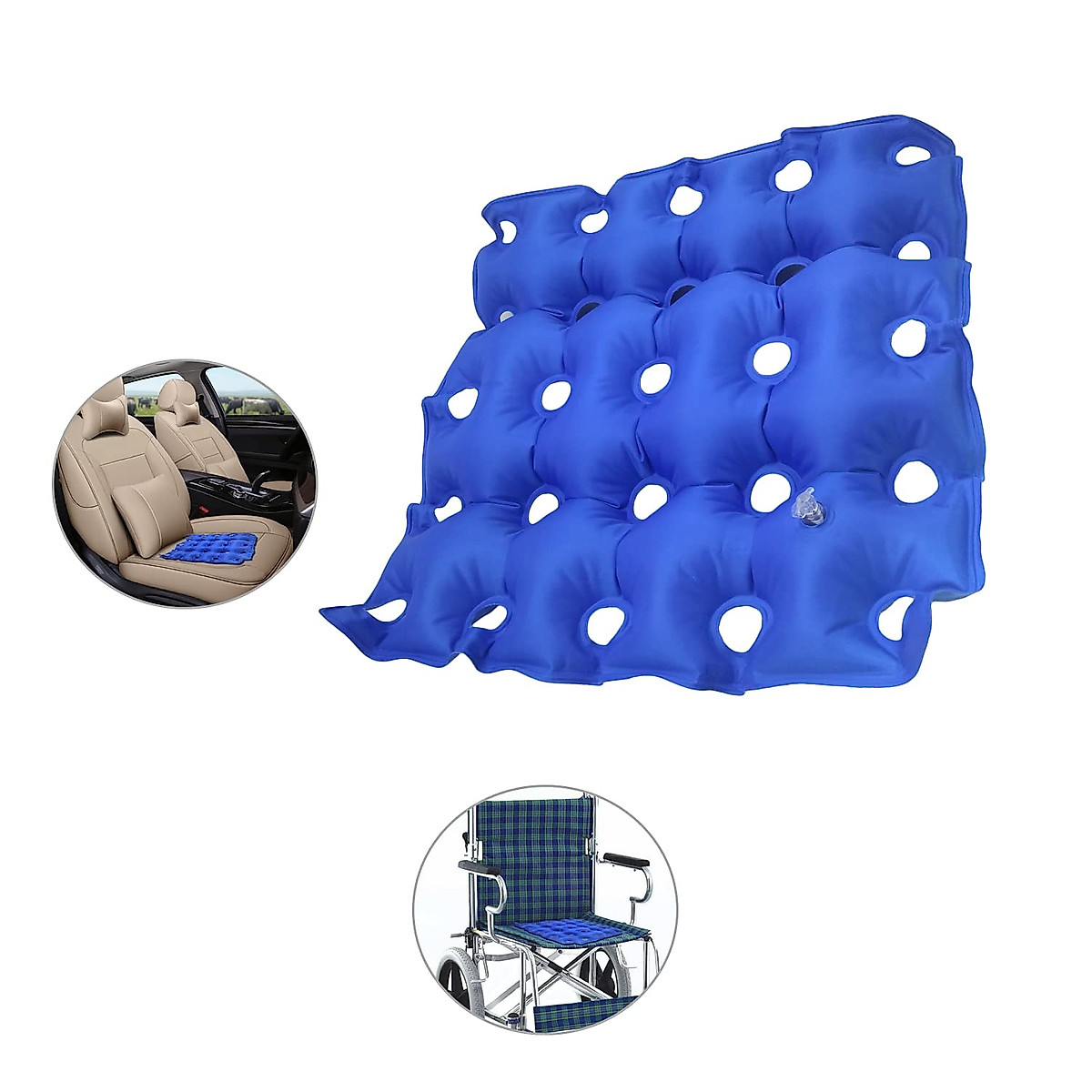 Wheelchair Cushion for Pressure Sores, Inflatable Pressure Sores Cushions for Pressure Relief, Bed Sore Air Cushions for Butt Recliner, Pressure Sore Cushions for Sitting in Recliner