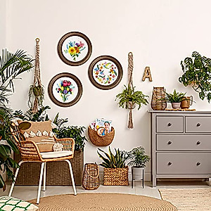 TEASIK Embroidery Kit for Beginners, 3 Sets Embroidery Kit for Art Craft Handy Sewing Include Embroidery Clothes with Pattern,Embroidery Hoops, Instructions,Color Threads Needle Kit